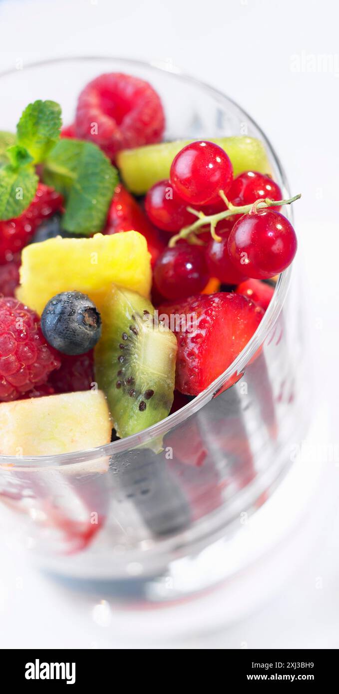 Glass of summer fruit Stock Photo - Alamy