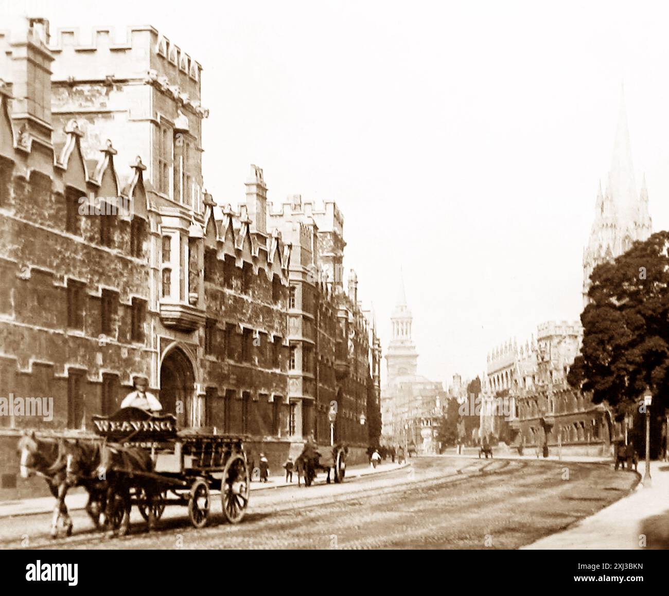 High Street, Oxford, Victorian period Stock Photo - Alamy