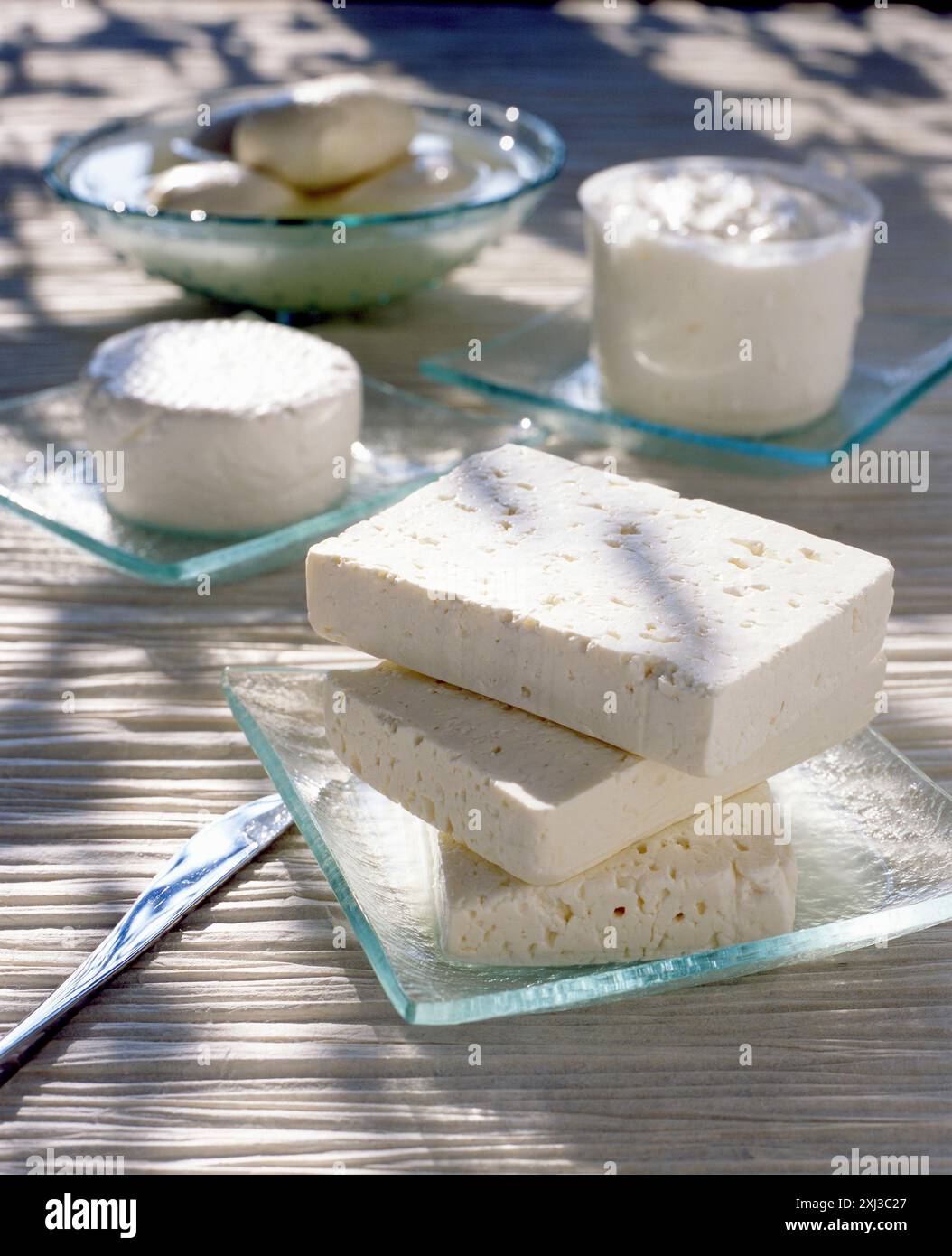 slabs of feta, balls of mozzarella, goat's cheese and faisselle (topic ...