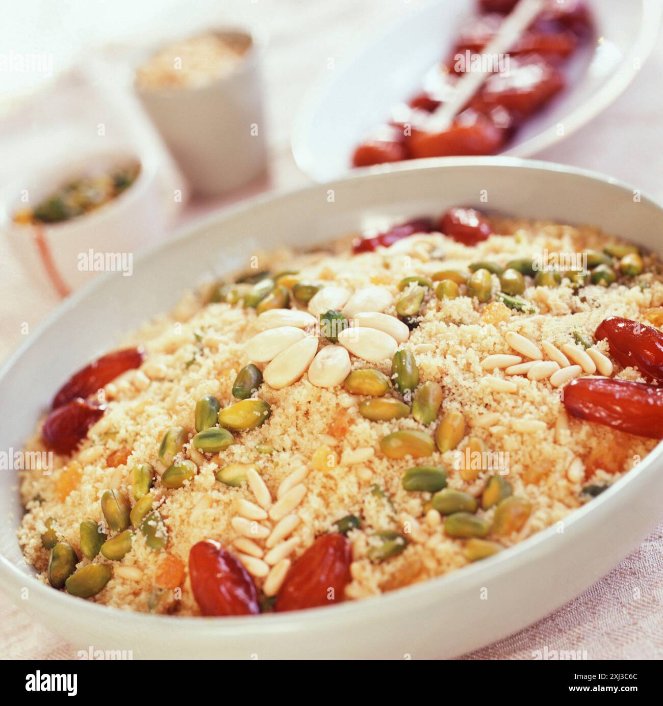 Semolina with dried fruit Stock Photo - Alamy