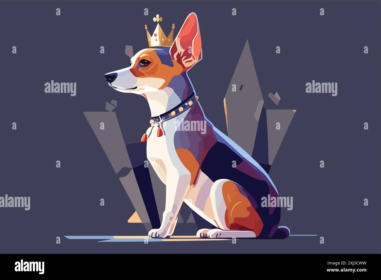 Queen Dog vector illustration Stock Vector Image & Art - Alamy