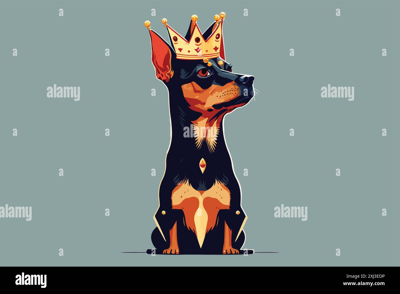 king Dog vector illustration Stock Vector Image & Art - Alamy