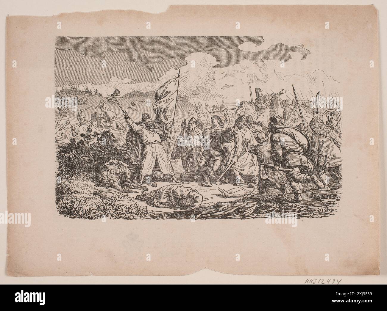 The year 1157. Illustration to "People's Calendar for Denmark 1857 ...