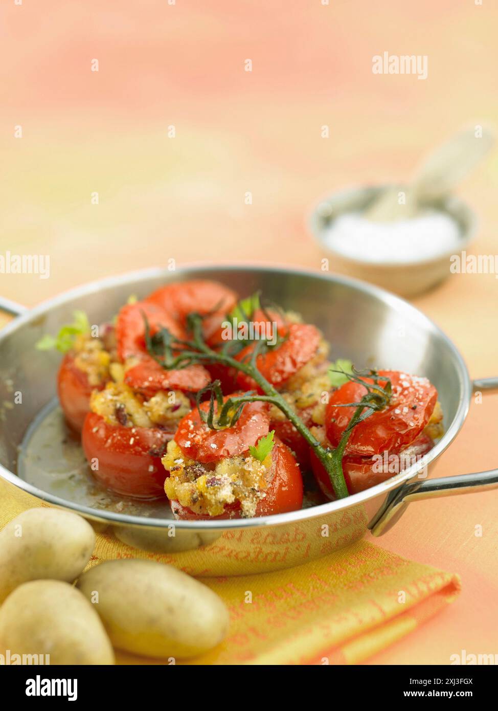 stuffed tomatoes (topic : potato Stock Photo - Alamy