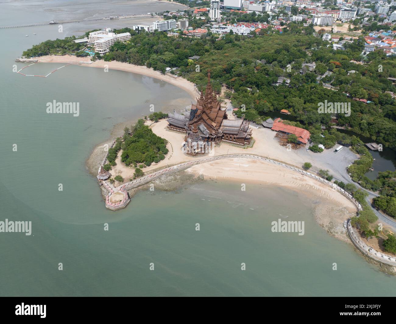 The Sanctuary of Truth in Pattaya, Thailand Stock Photo - Alamy