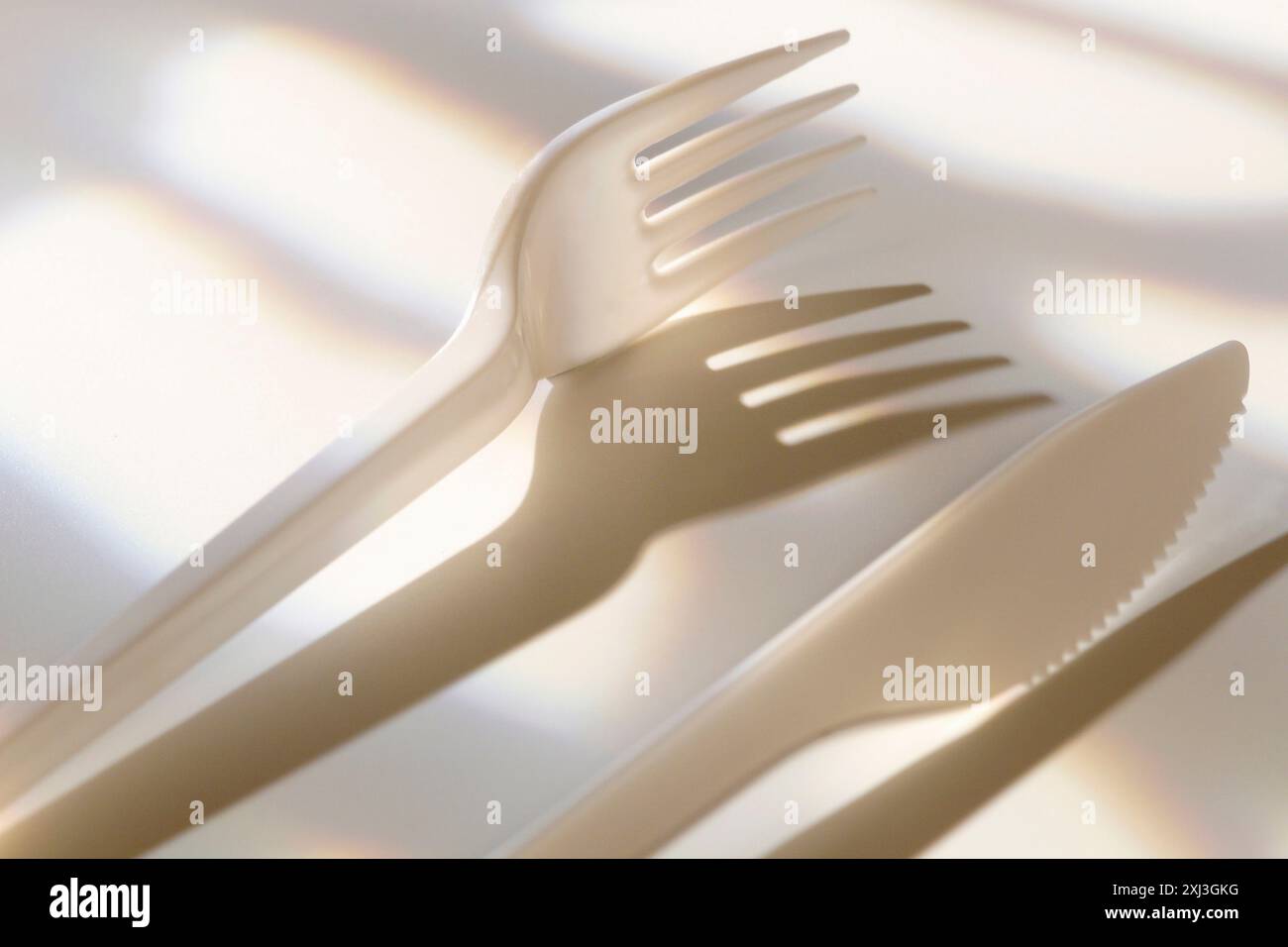 Plastic knife and fork Stock Photo - Alamy