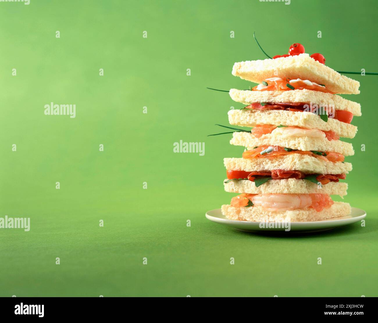 Giant club sandwich Stock Photo - Alamy