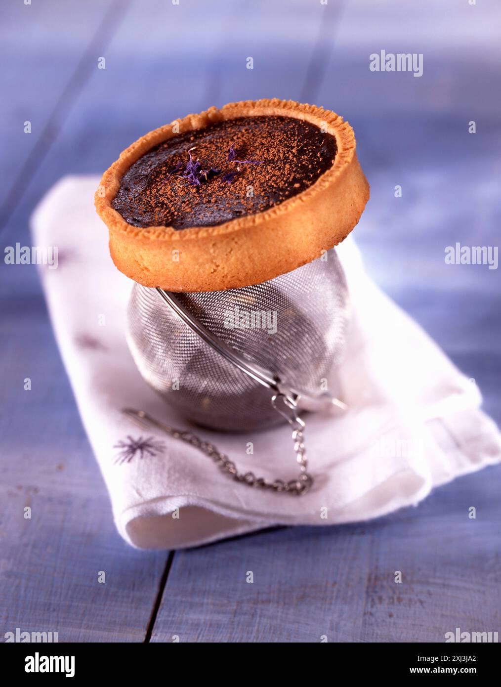 Earl Grey jelly and chocolate tartlet Stock Photo - Alamy