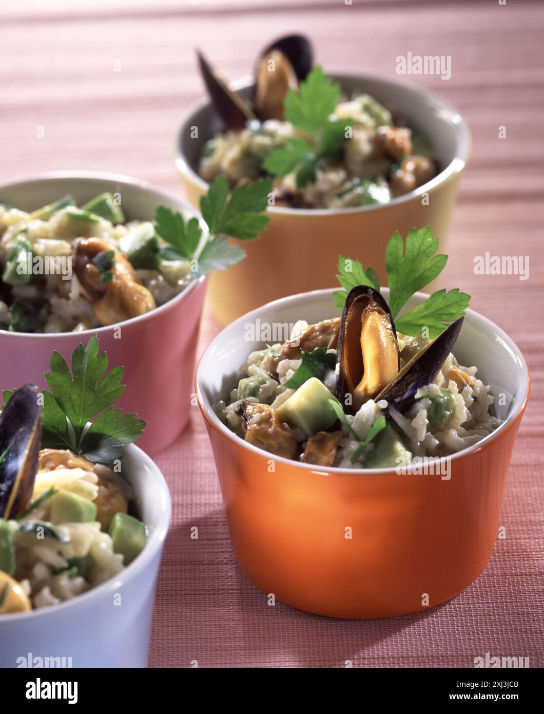 Rice and mussel salad Stock Photo - Alamy