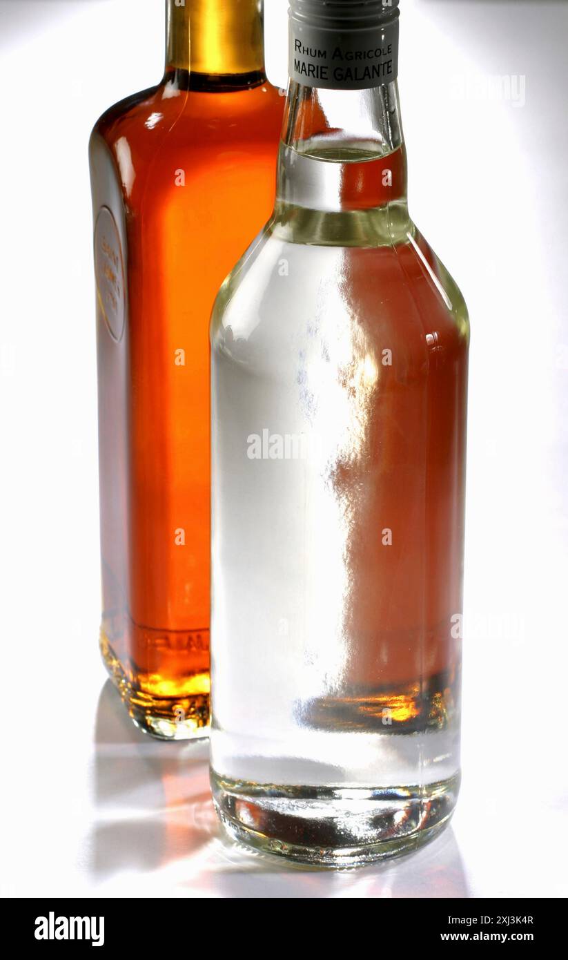 White rhum and amber rhum Stock Photo - Alamy
