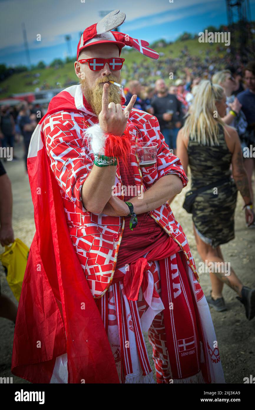 Copenhagen, Denmark. 20th, June 2024. Concert goers seen at one of many ...