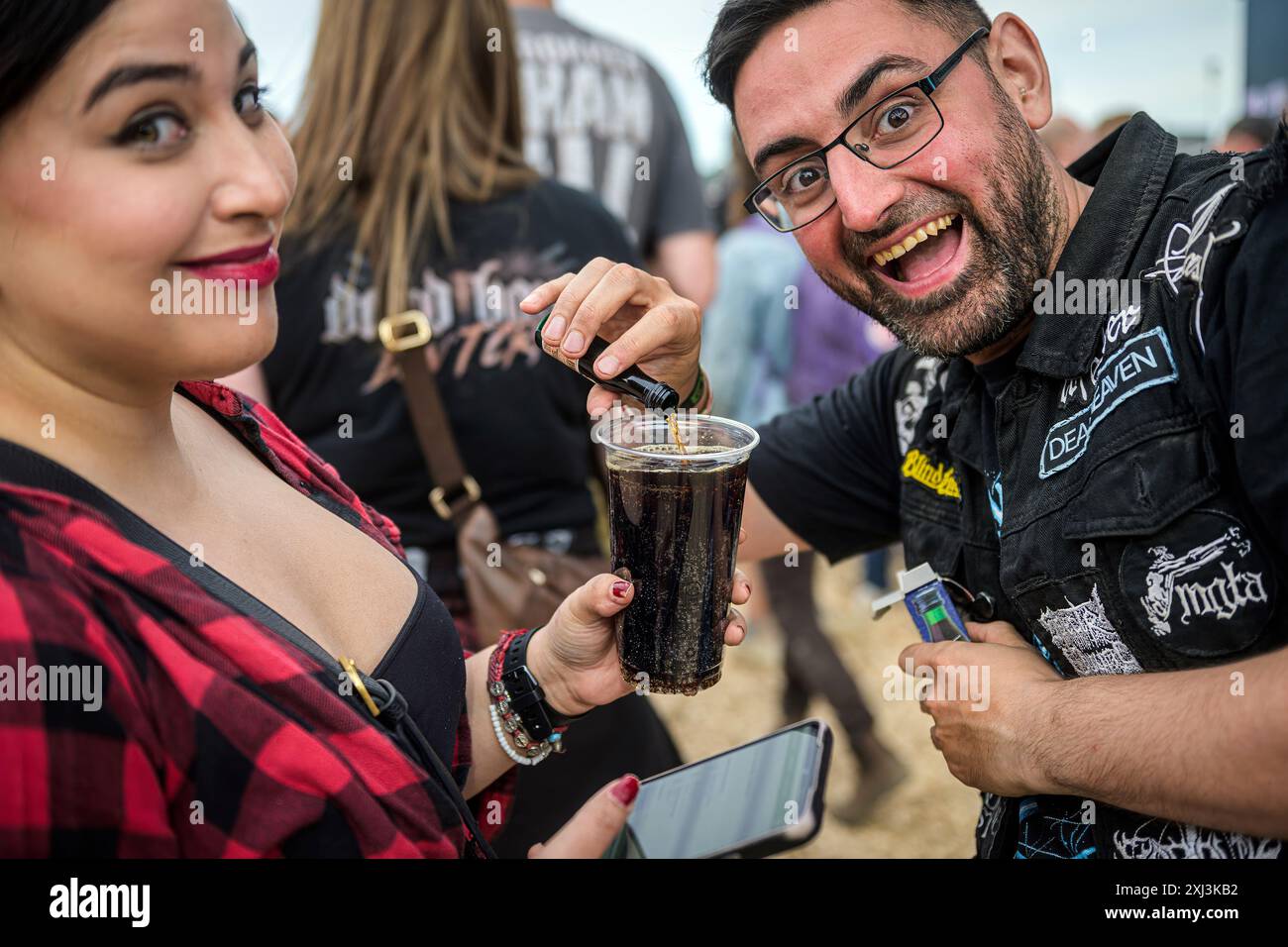 Copenhagen, Denmark. 20th, June 2024. Concert goers seen at one of many ...
