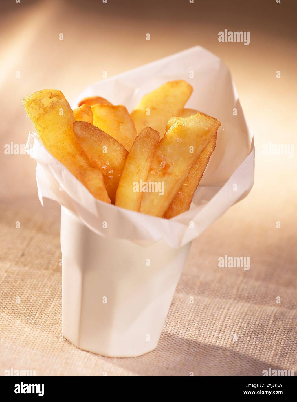 Cone of French fries Stock Photo - Alamy