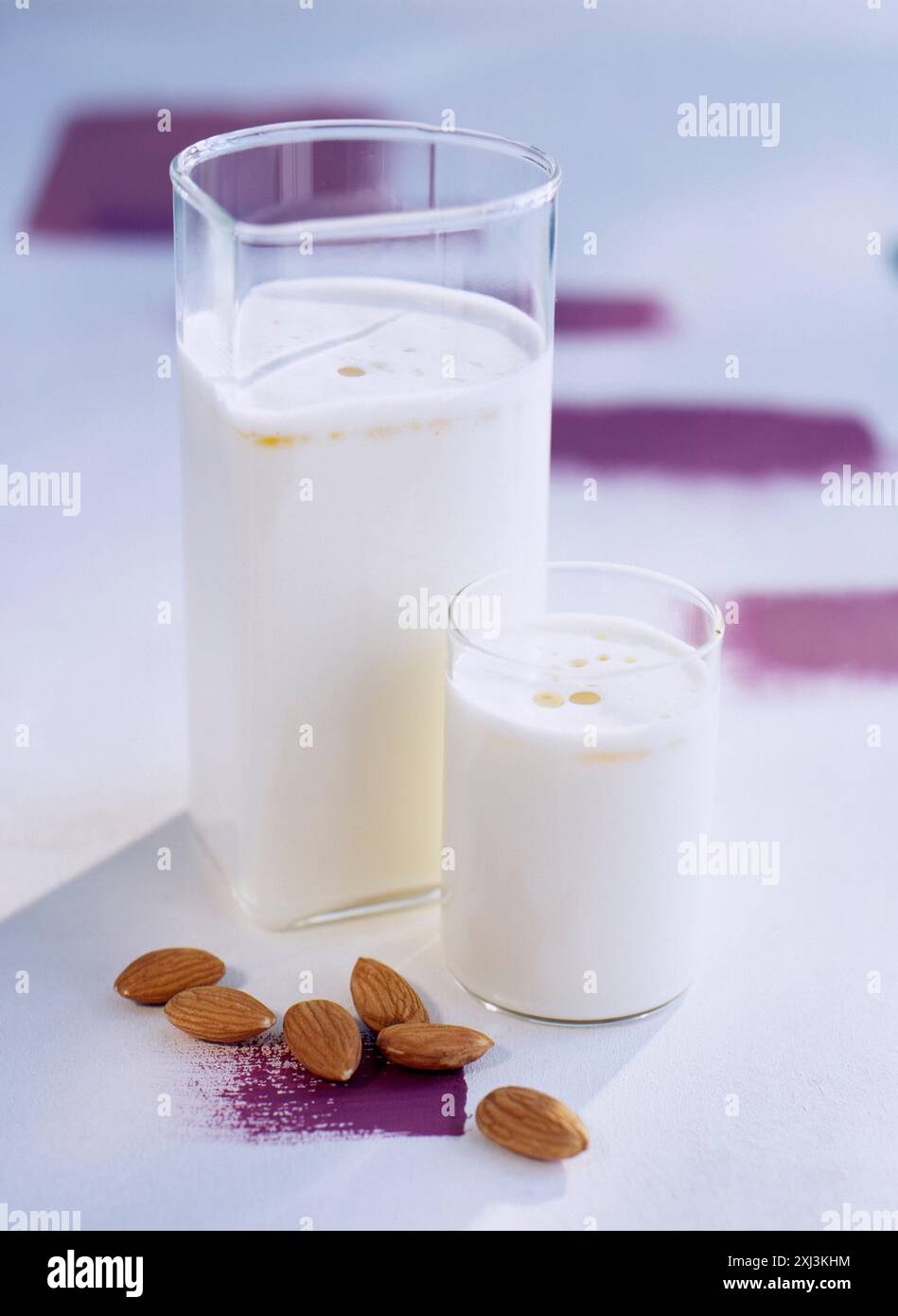 Milk mixed with sweet almond oil Stock Photo - Alamy