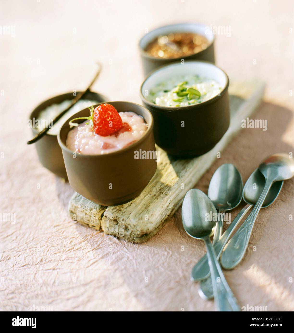 pots of perfumed rice pudding Stock Photo - Alamy