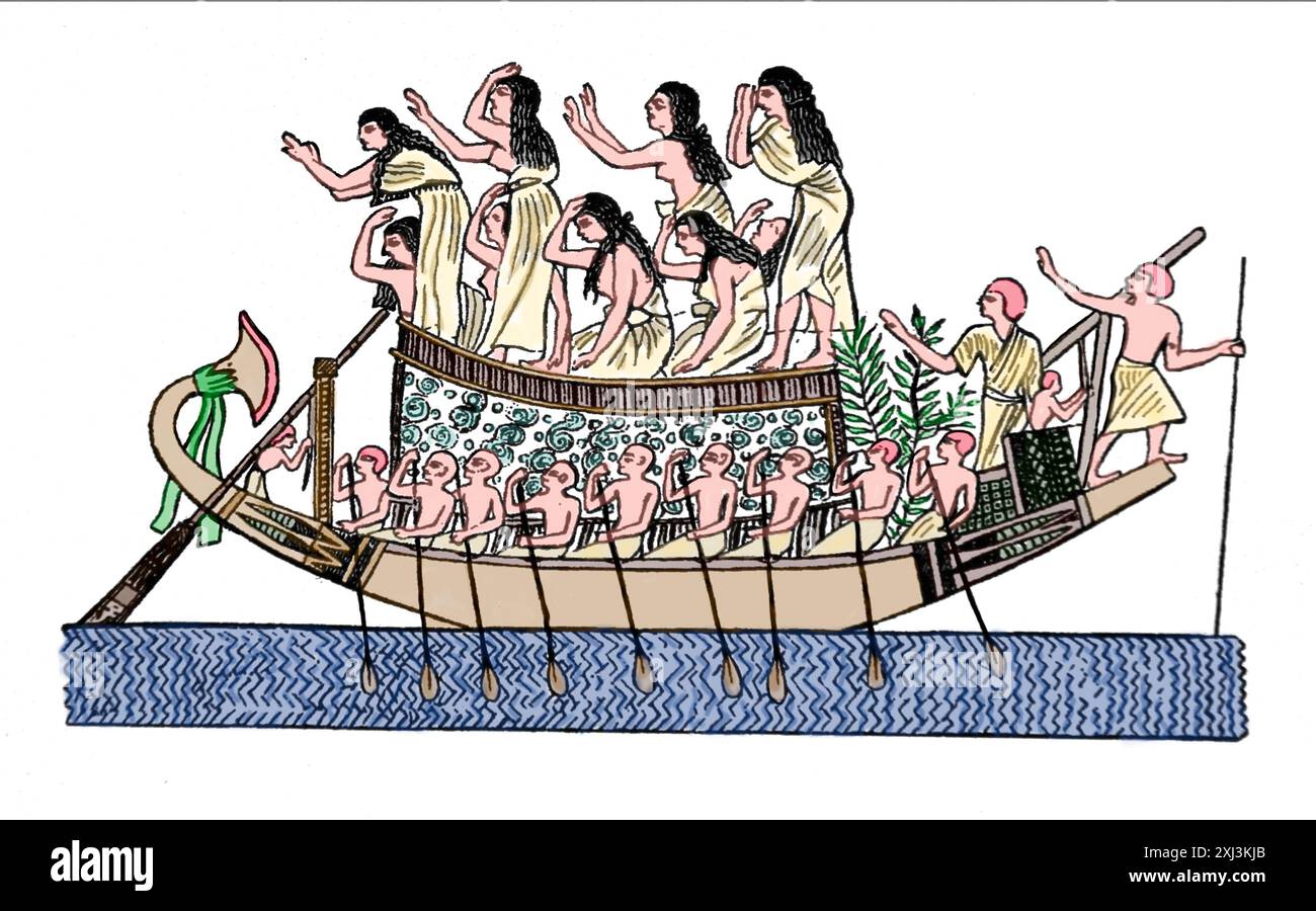 Ancient egyptians boat hi-res stock photography and images - Alamy