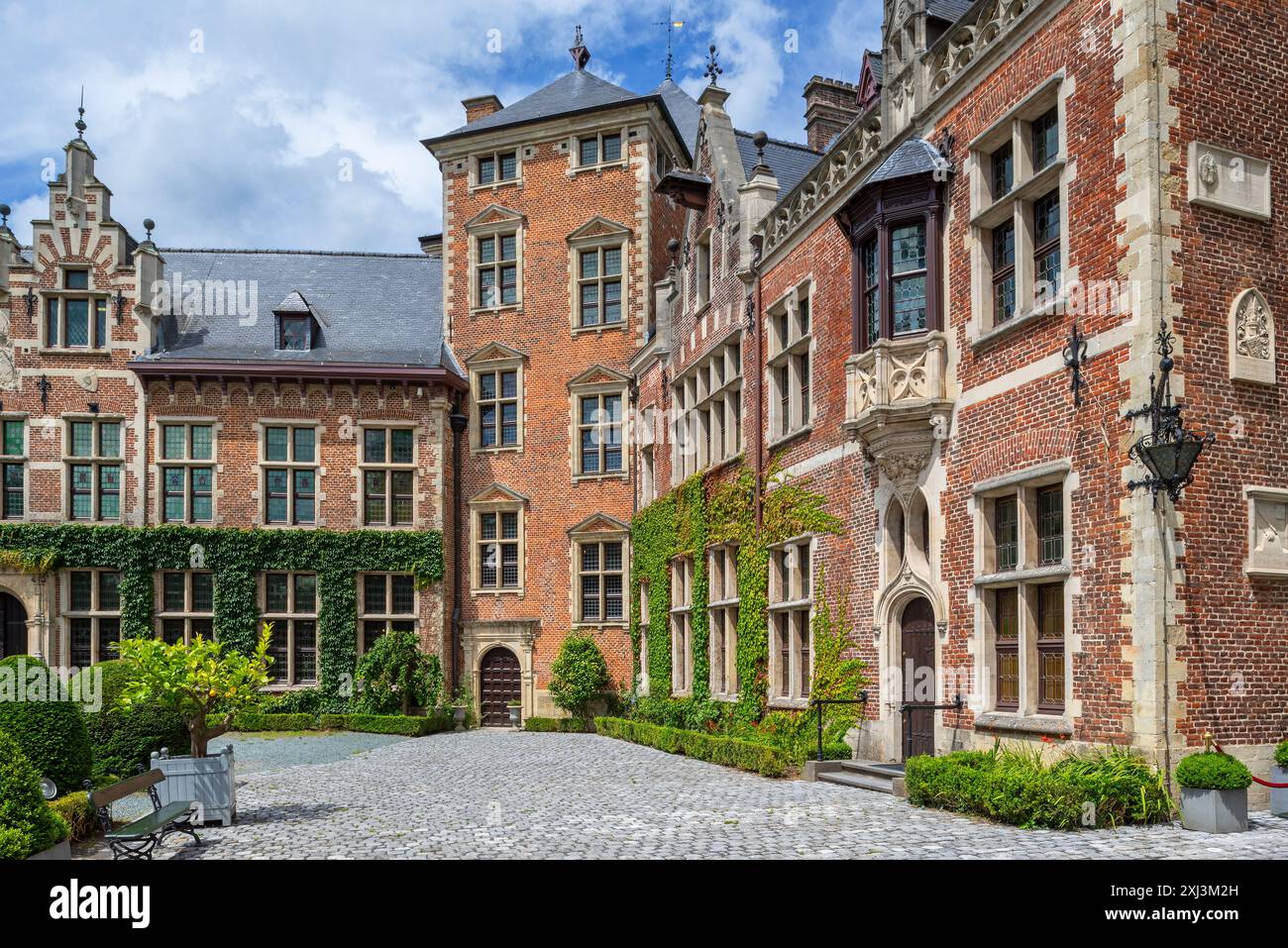 Kasteel van Gaasbeek courtyard, originally 13th century medieval ...