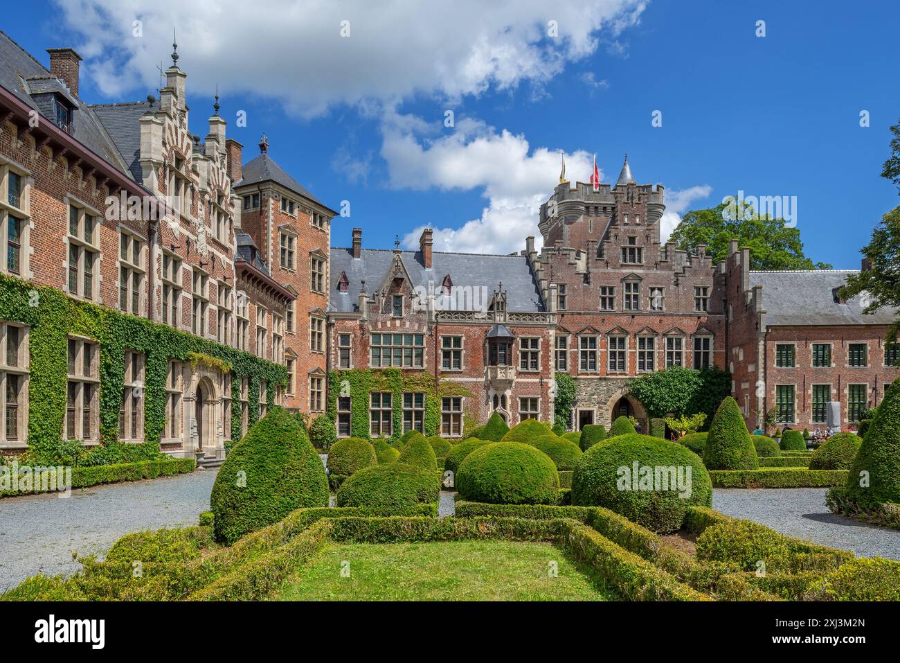 Kasteel van Gaasbeek courtyard, originally 13th century medieval ...