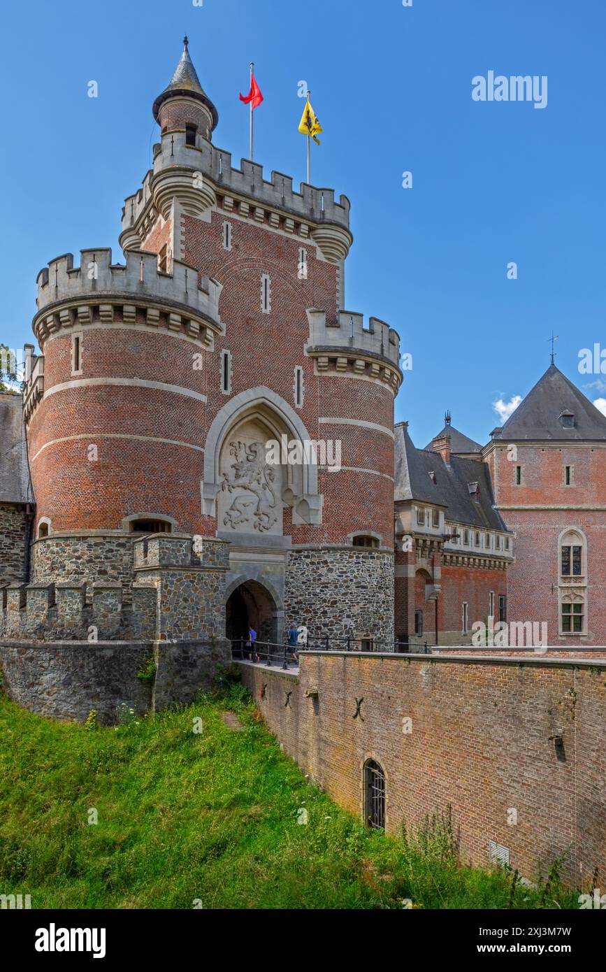 Kasteel van Gaasbeek entrance, originally 13th century medieval ...