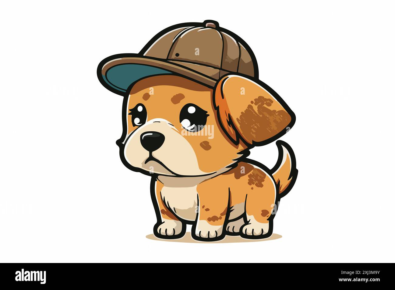 Dog Wearing a hat vector illustration Stock Vector Image & Art - Alamy