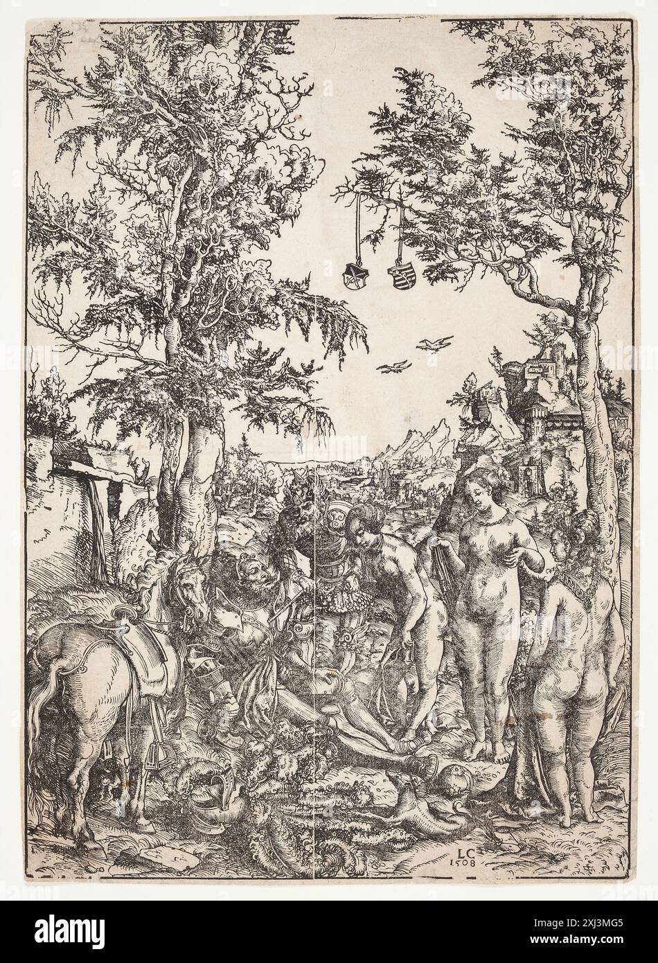 The Judgement of Paris Cranach d.Æ., Lucas 1472 - 1553 Woodcut, Print ...