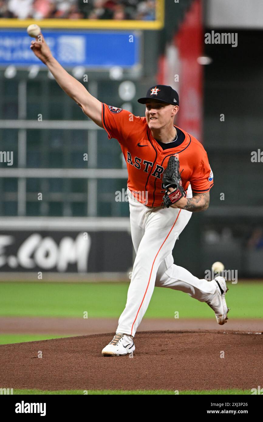 Houston Astros pitcher Hunter Brown (58) during the MLB baseball game ...