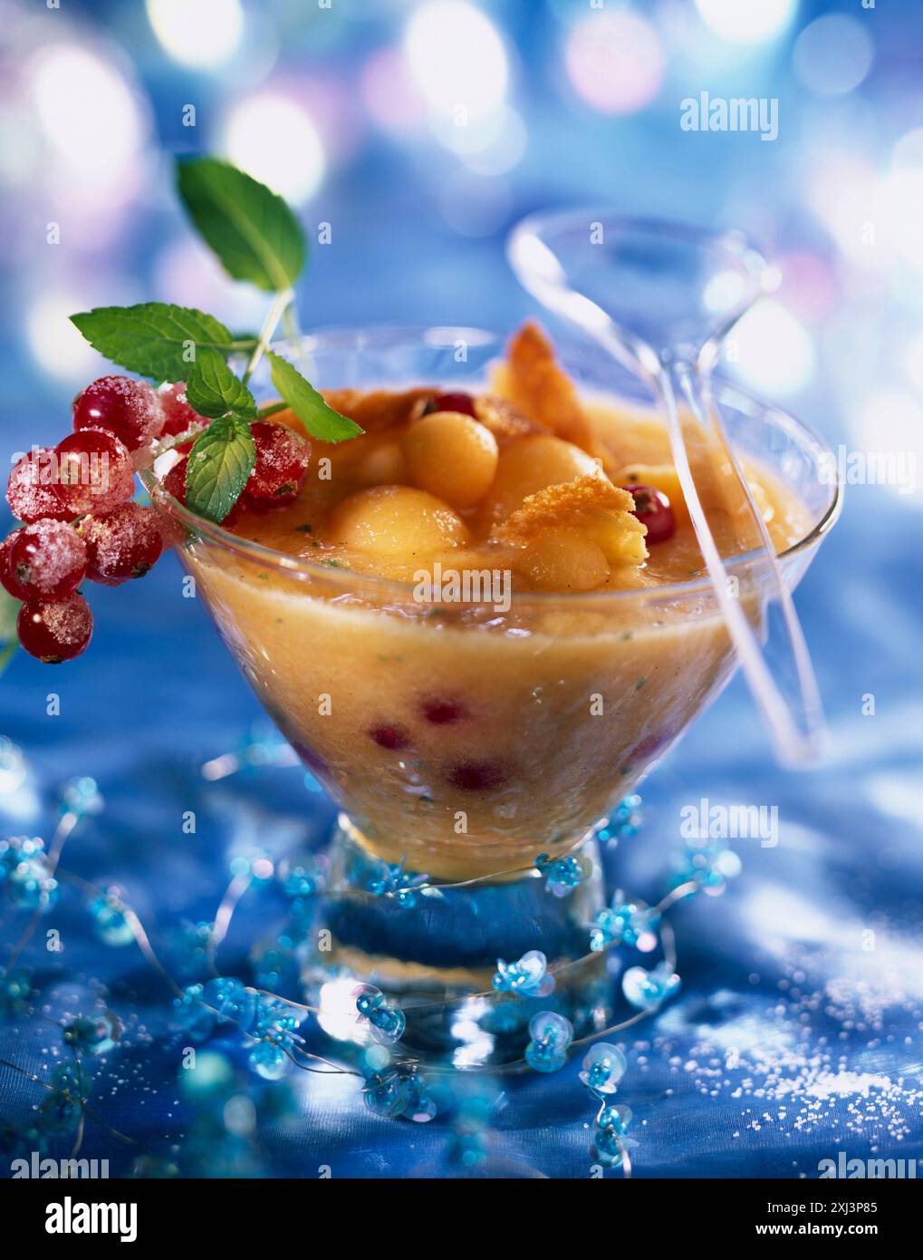 Iced melon and port soup Stock Photo - Alamy
