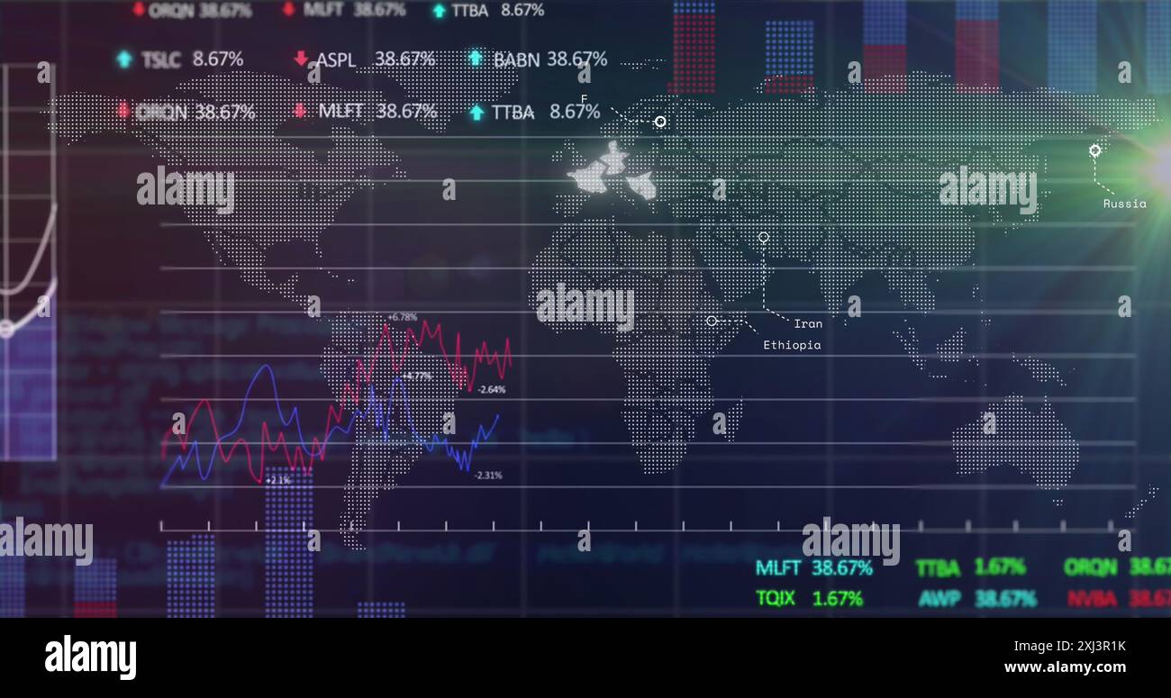 Animation graphs trading boards map hi-res stock photography and images ...