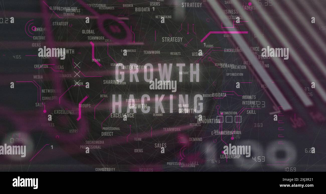 Animation growth hacking text infographic hi-res stock photography and ...
