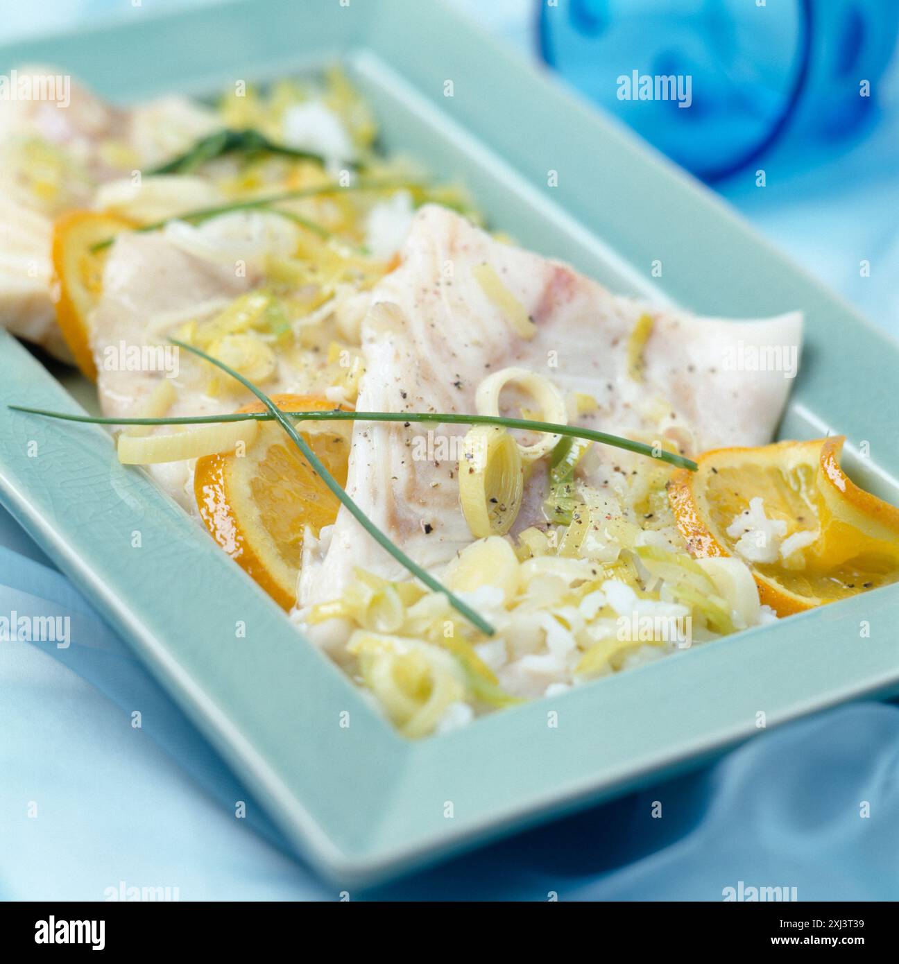 Sea perch fillets with citrus fruit Stock Photo - Alamy