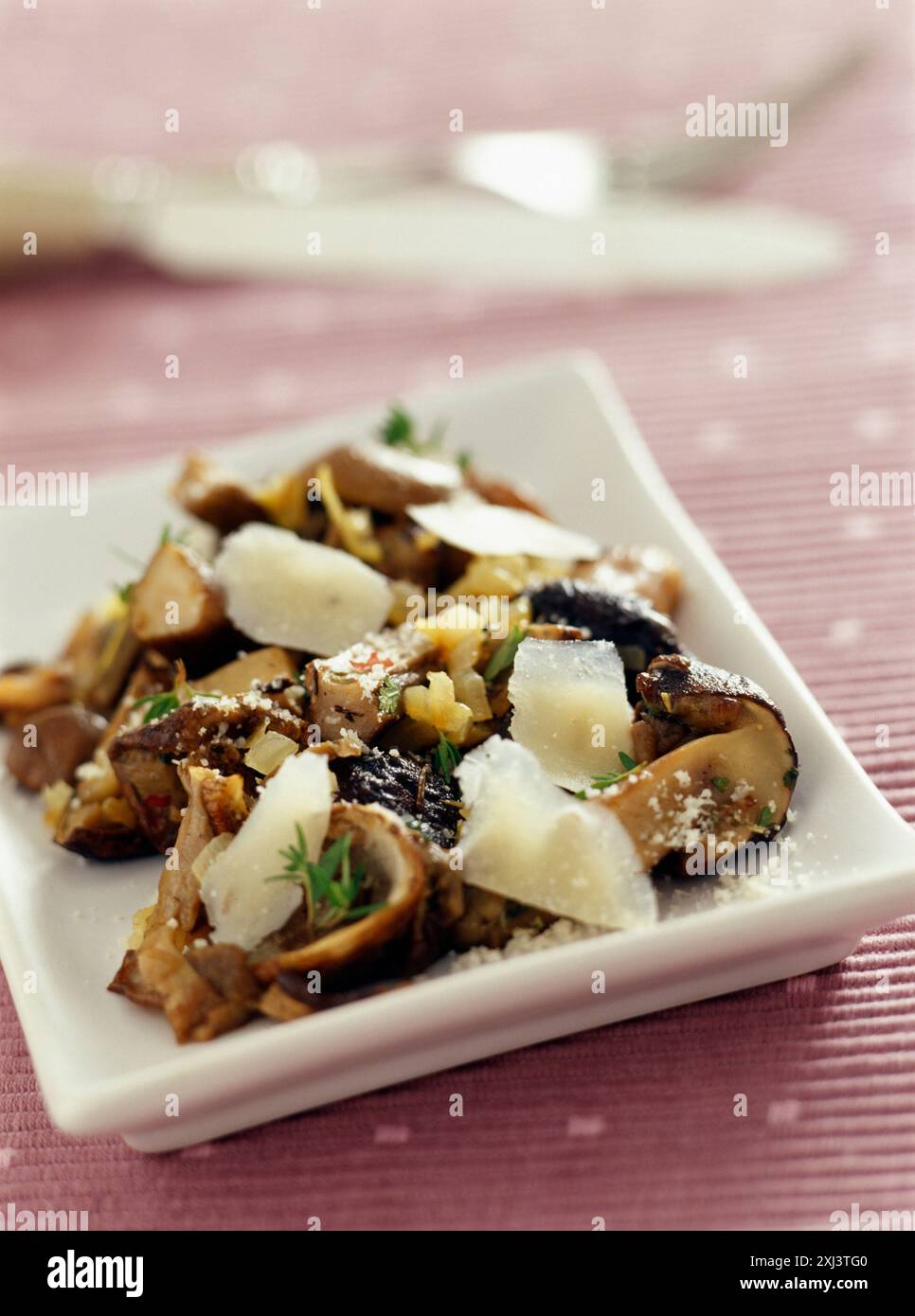 Ceps with pecorino Stock Photo - Alamy