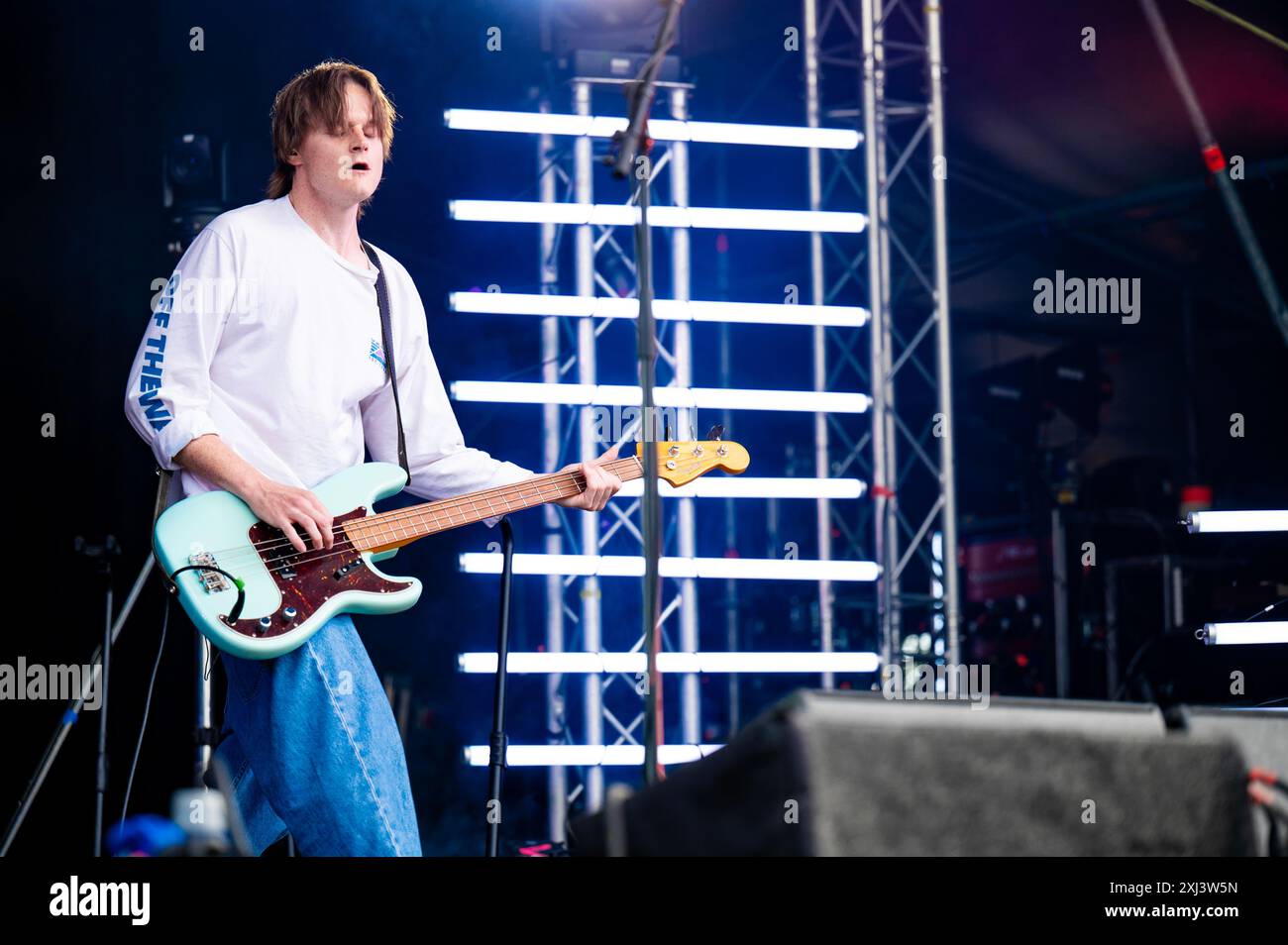 Glasgow, UK. 12th July 2024. Jacob Slater, Jamie Staples, Pete Woodin ...