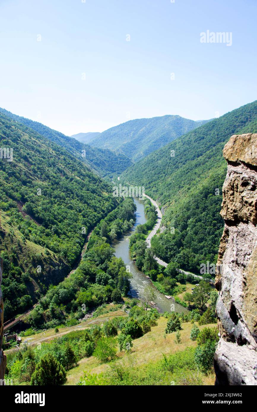 Maglič Fortress, a stunning medieval stronghold in Serbia, perches atop ...