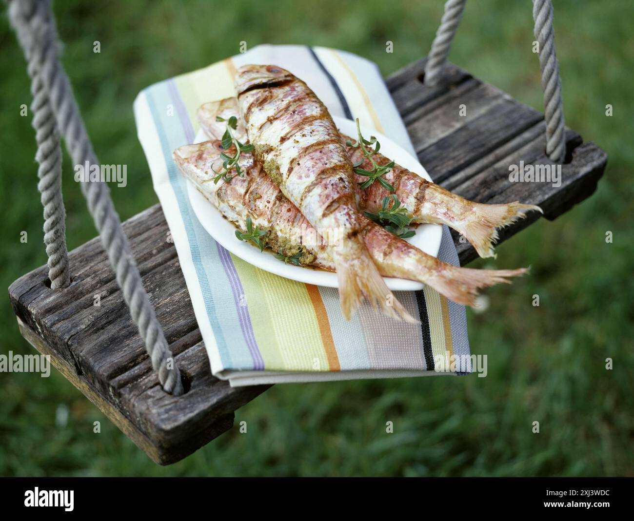grilled red mullet Stock Photo - Alamy