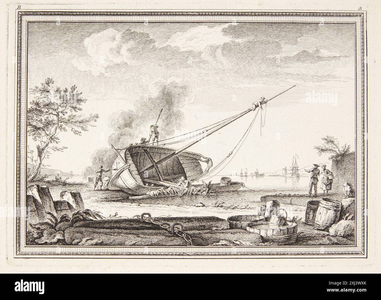 Remalfat of a boat Ozanne, Jeanne Françoise 1735 - 1795, Ozanne, Marie ...