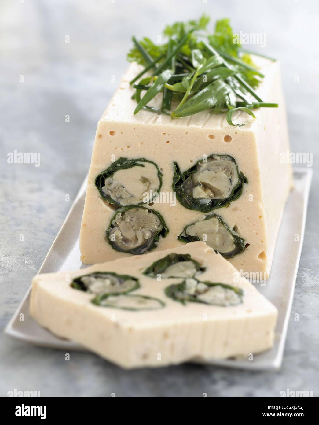 salmon and oyster terrine (topic: terrines Stock Photo - Alamy