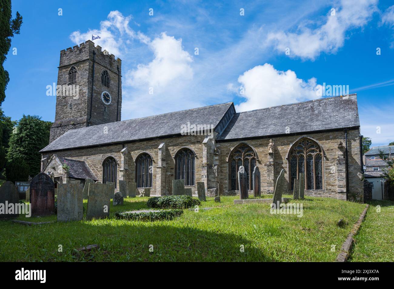 St Petroc Church in the Cornish coastal town of Padstow Cornwall ...