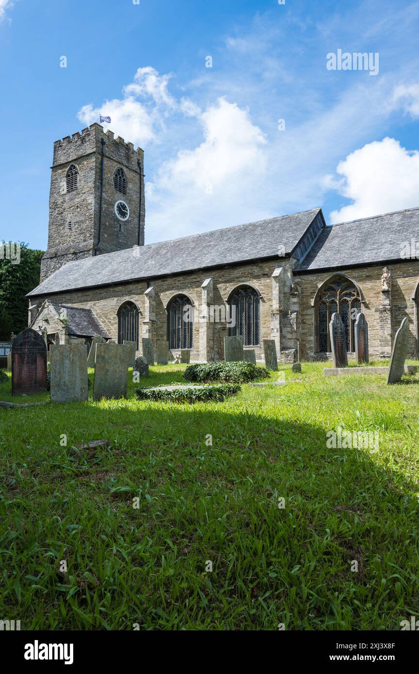 St Petroc Church in the Cornish coastal town of Padstow Cornwall ...