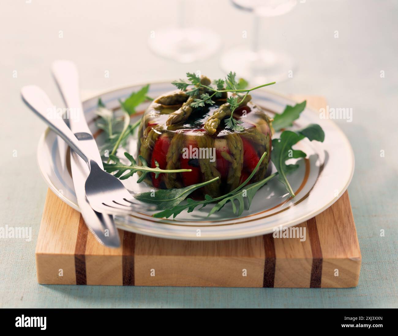 asparagus aspic jelly (step by step: final Stock Photo - Alamy