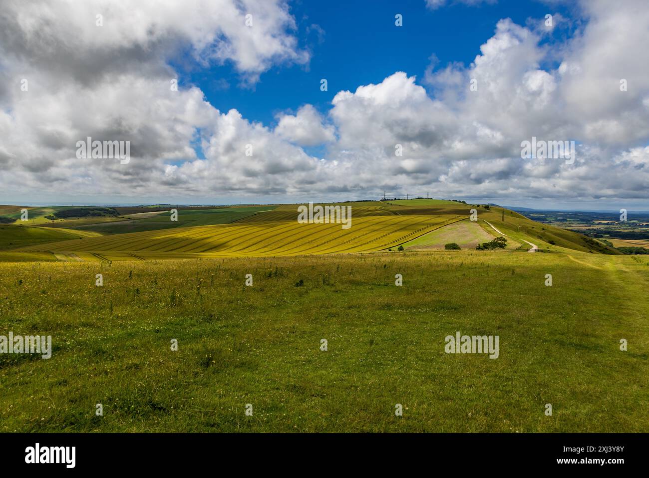 Along the South Downs Way near Fulking Hill in Sussex Stock Photo - Alamy