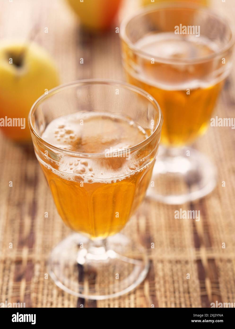 glasses of cider Stock Photo - Alamy