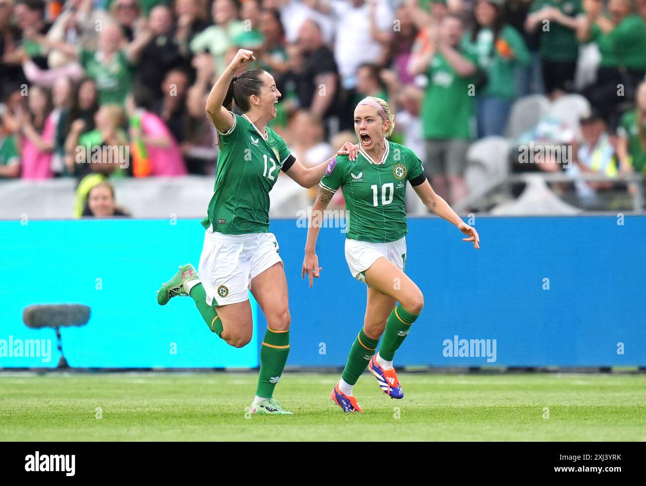 Republic of Ireland's Denise O'Sullivan celebrates scoring their side's ...