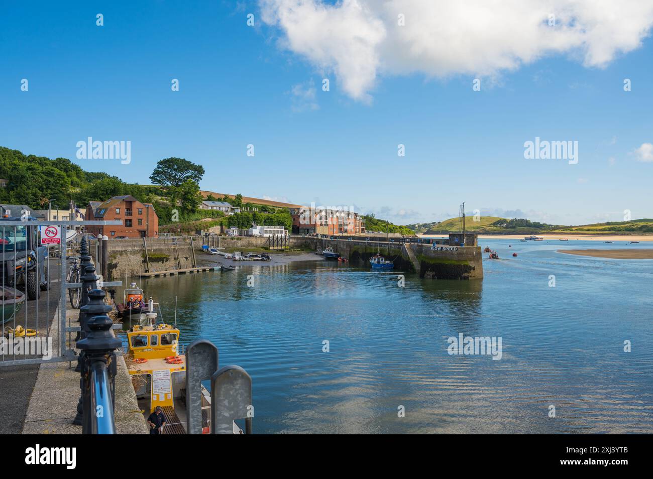 Padstow Landing and North Quay Padstow harbour Cornwall England UK ...