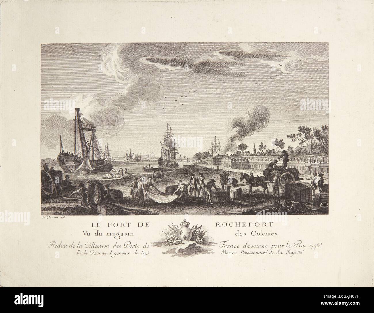The port of Rochefort (Le Port de Rochefort) Ozanne, Nicolas Marie 1728 ...
