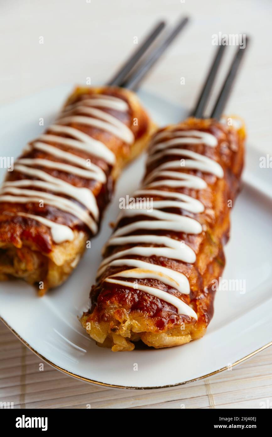 Okonomiyaki japanese pancakes hi-res stock photography and images - Alamy