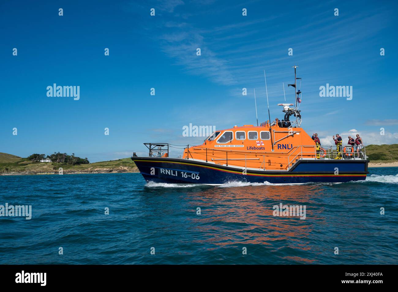 RNLI 16-06 Tamar class all weather relief lifeboat underway on the ...