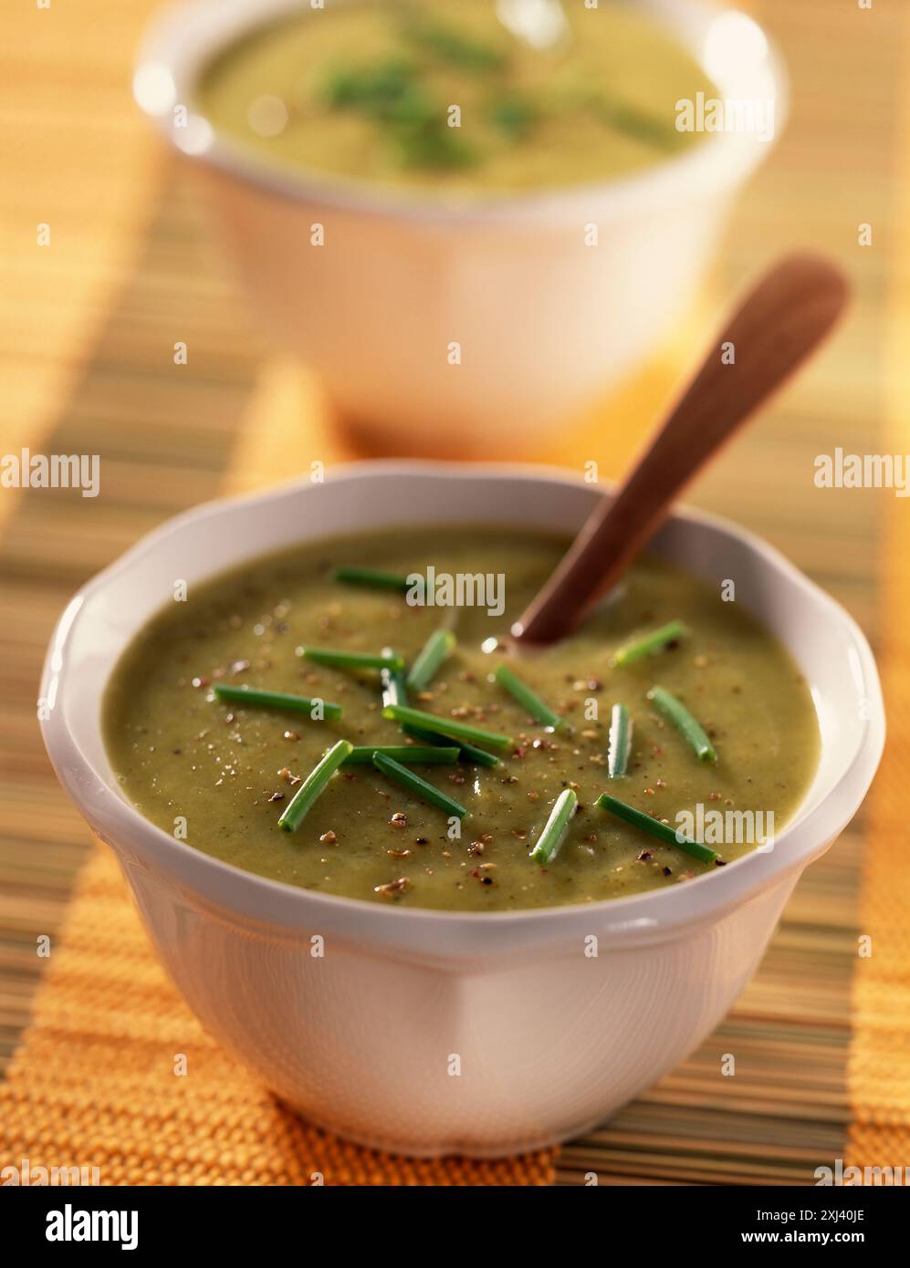 Cream of courgette Stock Photo - Alamy