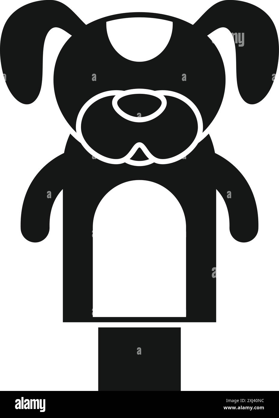 Cute puppet dog cartoon Black and White Stock Photos & Images - Alamy