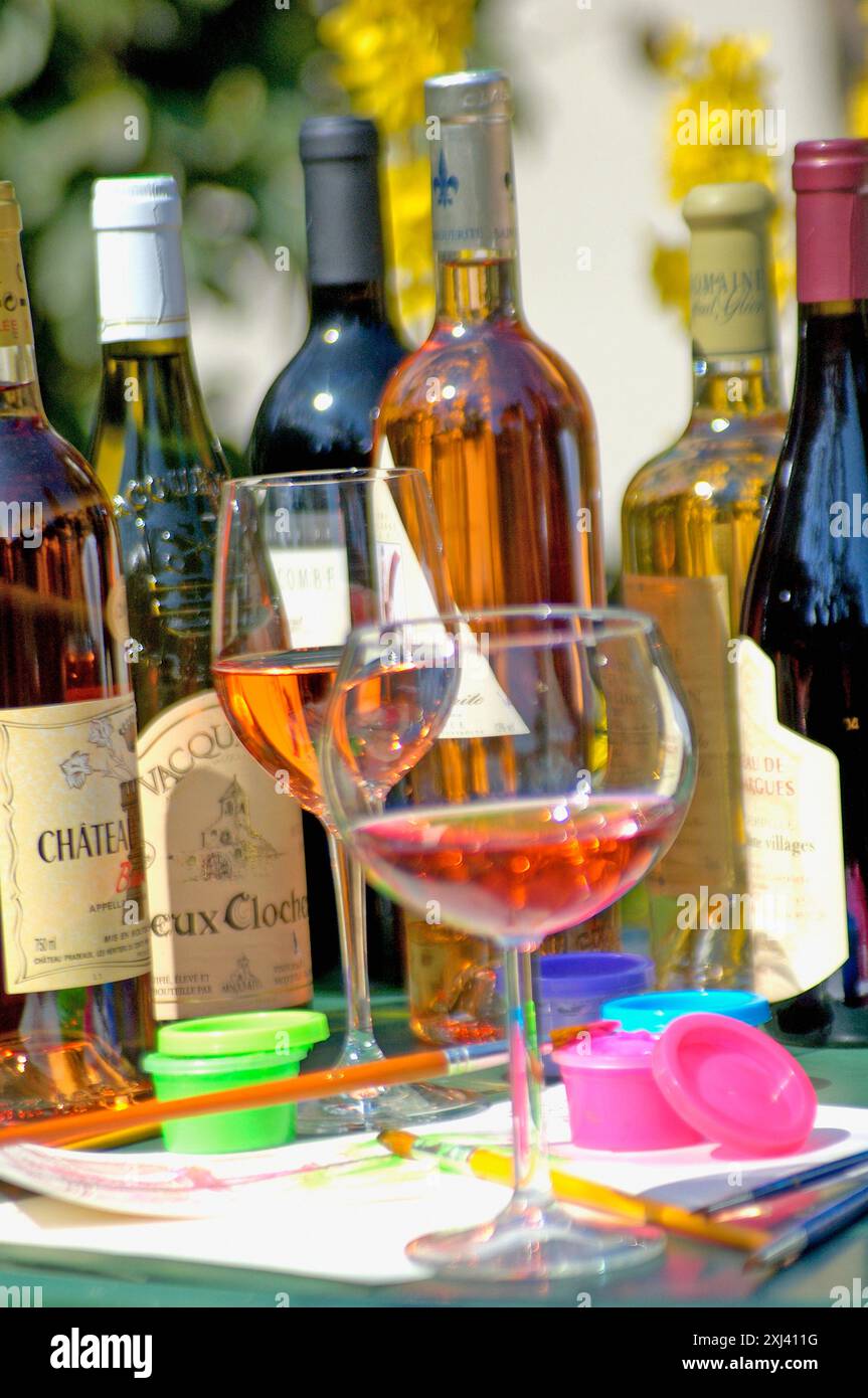 Selection of wines Stock Photo - Alamy