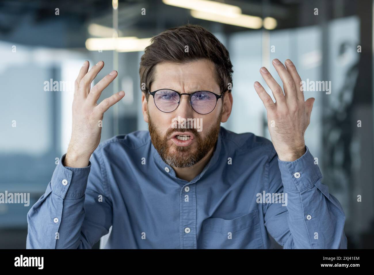Portrait young man talking angrily hi-res stock photography and images ...